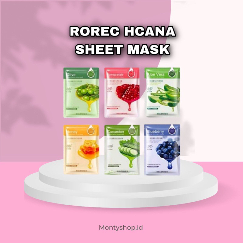 Jual Rorec Hcana Natural Sheet Mask Original Masker Sheet | Shopee ...