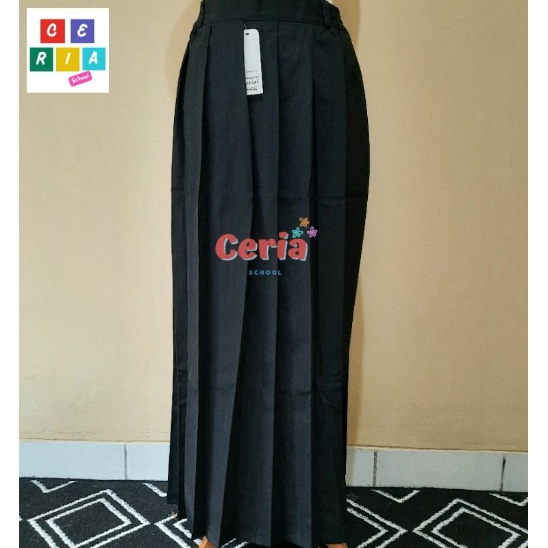 Jual Rok Sekolah Rempel Panjang HITAM SD/SMP/SMA Seragam Sekolah | Shopee Indonesia