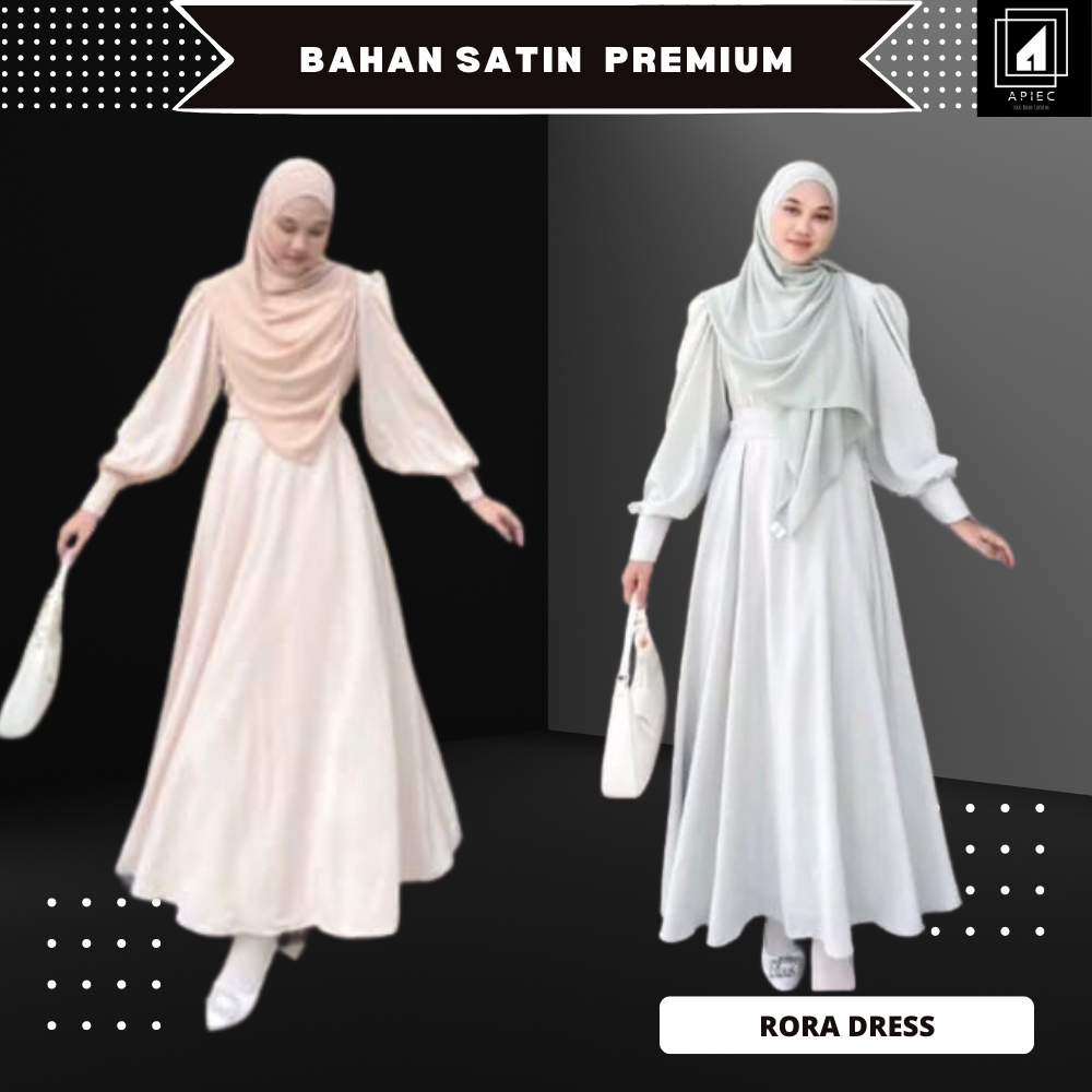 Jual Rora Dress Gamis Mayung Maxi Dress Wanita Perempuan Bahan Satin ...
