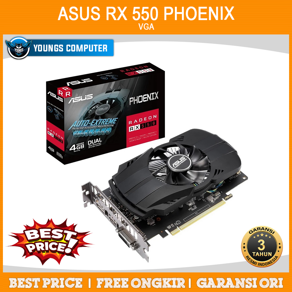 Jual ASUS RX 550 PHOENIX PH EVO 4GB DDR5 VGA CARD AMD RADEON | Shopee ...