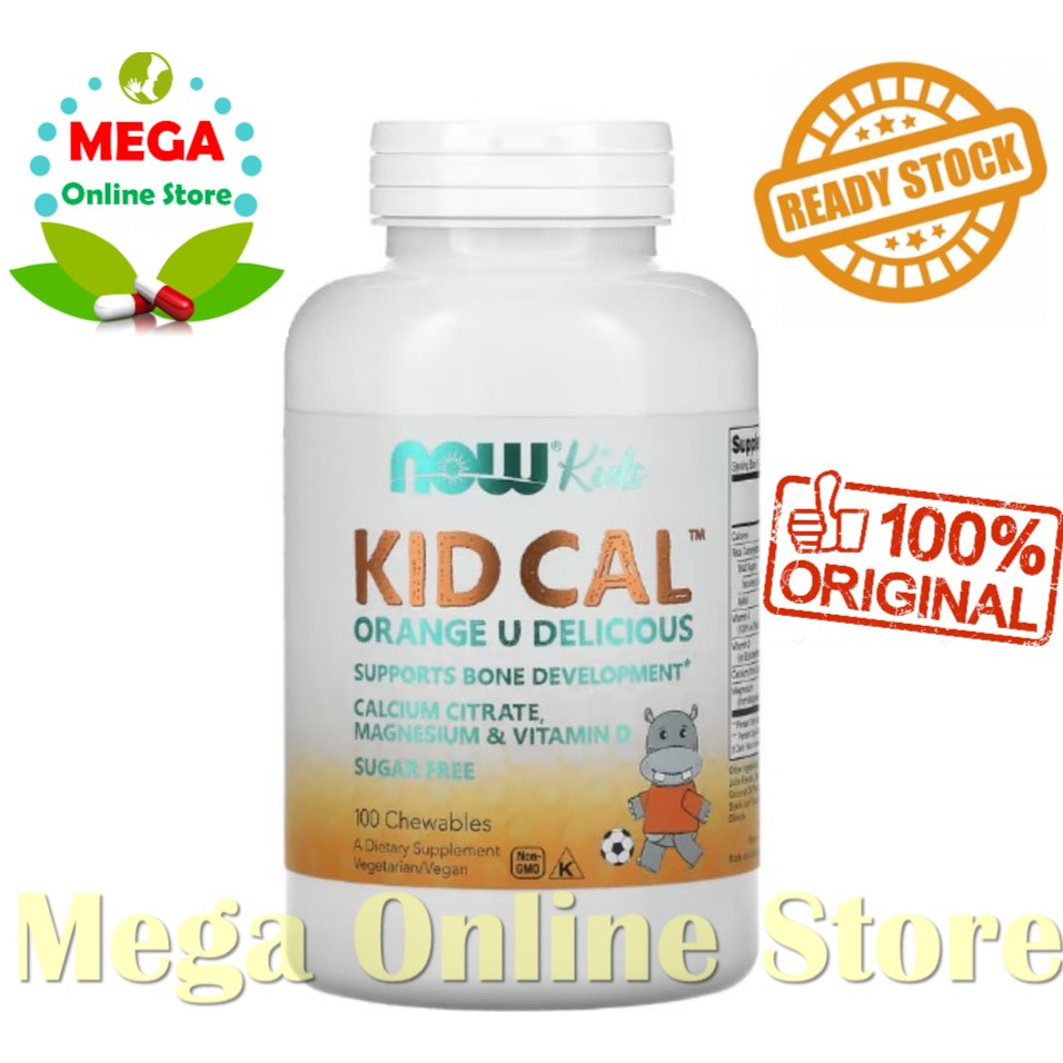 Jual Now Kids Kid Cal Calcium Magnesium Vitamin D Anak 100 Chewables ...