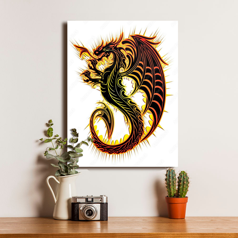 Jual Poster Kartun Animasi Fire Dragon Naga Api Terbang 5 - Dekorasi ...