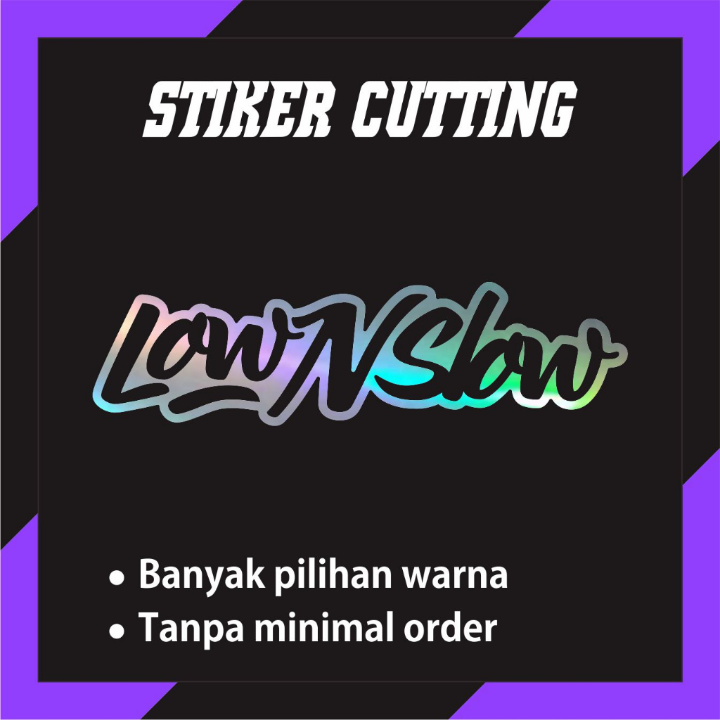 Jual Stiker Low N Slow JDM Culture Cutting Sticker Aksesoris Mobil ...