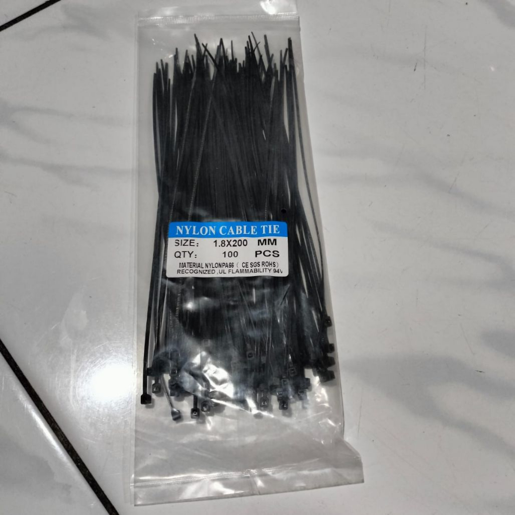 Jual Nylon Cable Tie Kabel Tie Nilon Hitam Putih Serbaguna | Shopee ...