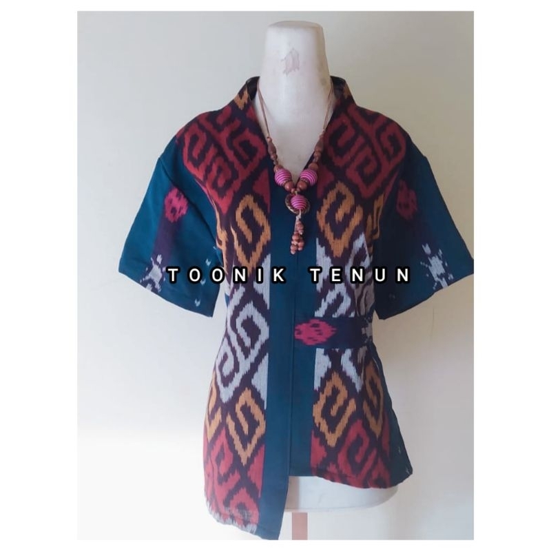 Jual Blus Tenun Toonik Tenun Seri Dua Atasan Tenun | Shopee Indonesia