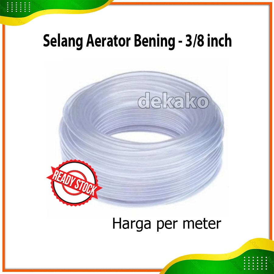Jual Selang Aerator 3/8 inch Selang Bening Aquarium harga per meter ...