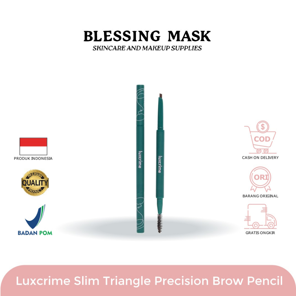 Jual Luxcrime Slim Triangle Precision Brow Pencil | EYEBROW | Shopee ...