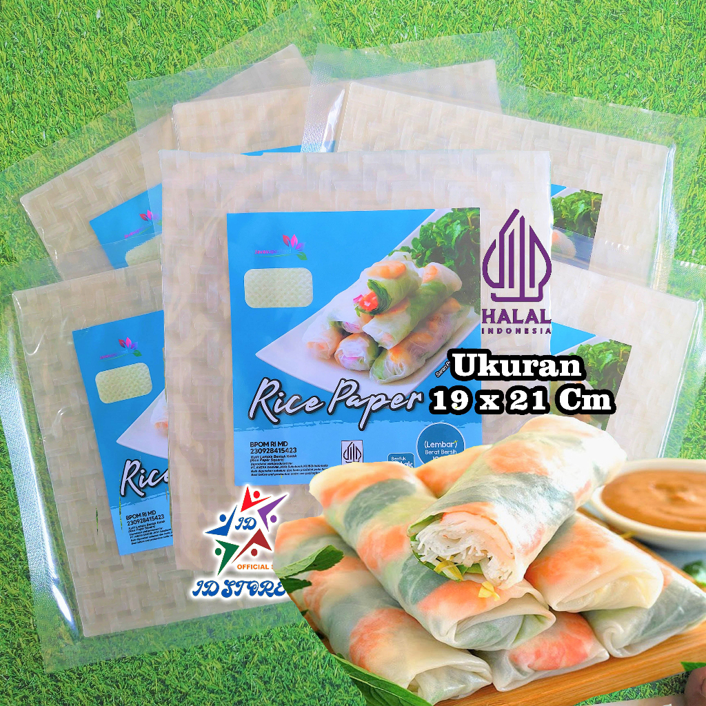 Jual HALAL - RICE PAPERS KOTAK Kulit Lumpia rice papers - JAVA SUPER ...