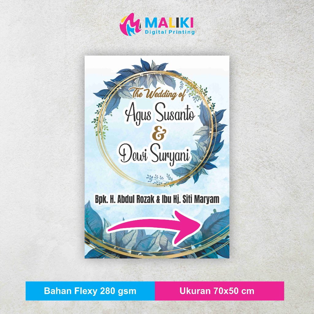 Jual BANNER PENUNJUK ARAH NIKAHAN / HAJATAN | Shopee Indonesia