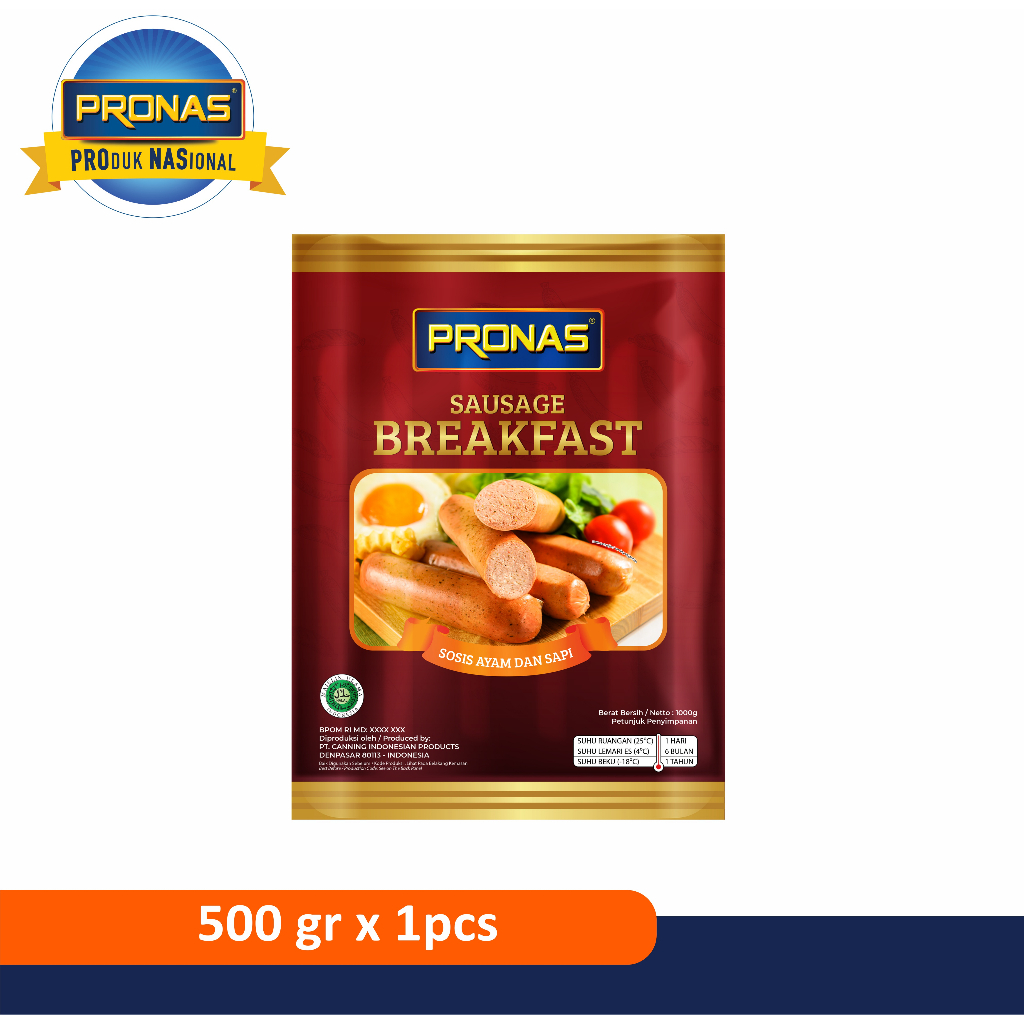 Jual PRONAS Sosis Breakfast Kombinasi 500 gr | Shopee Indonesia
