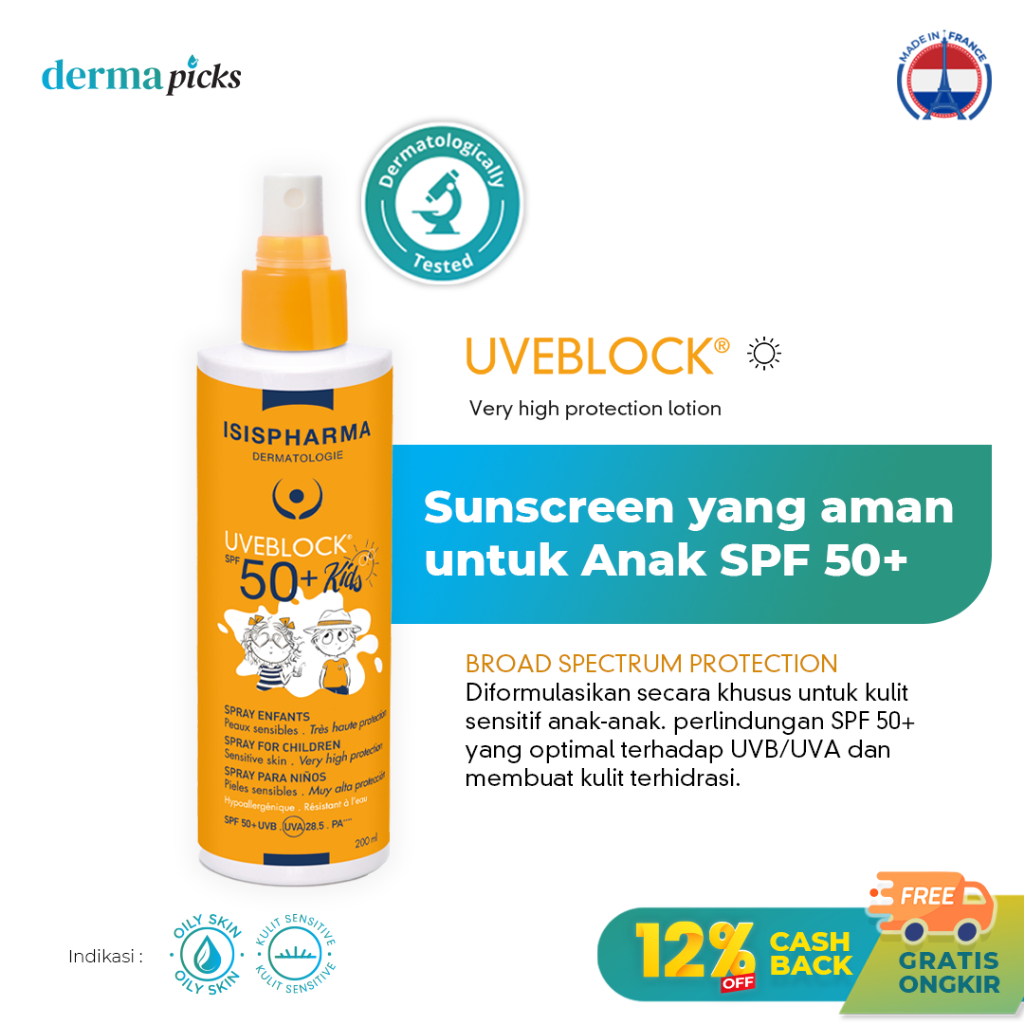 Jual Uveblock Kids SPF50+ (150ml) - Sunscreen Untuk Anak | Shopee Indonesia