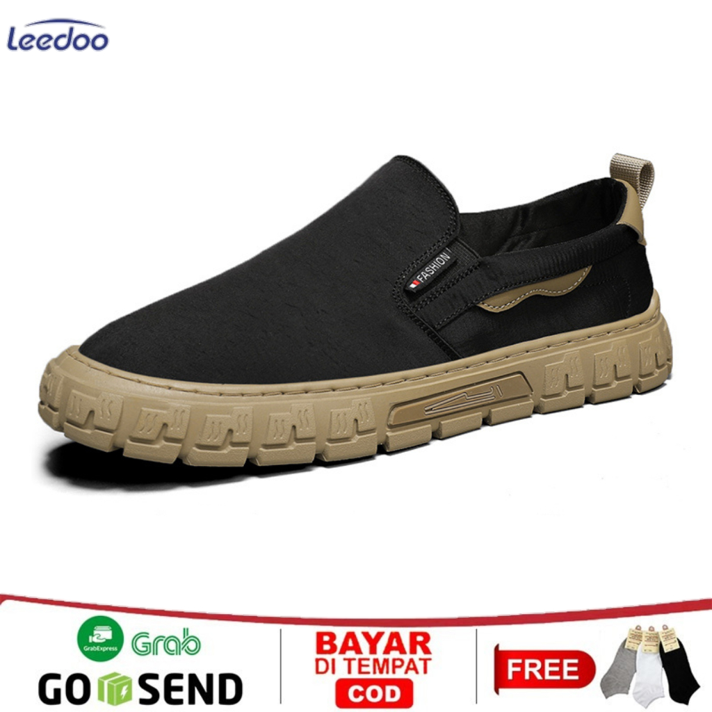 Jual Leedoo Sepatu Slip On Casual Sepatu Slip Cowok Casual Sepatu Kerja ...
