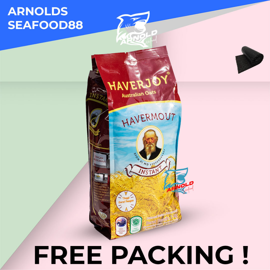 Jual Haverjoy Oatmeal / Haverjoy Havermout Australian Oats INSTANT 1 KG ...