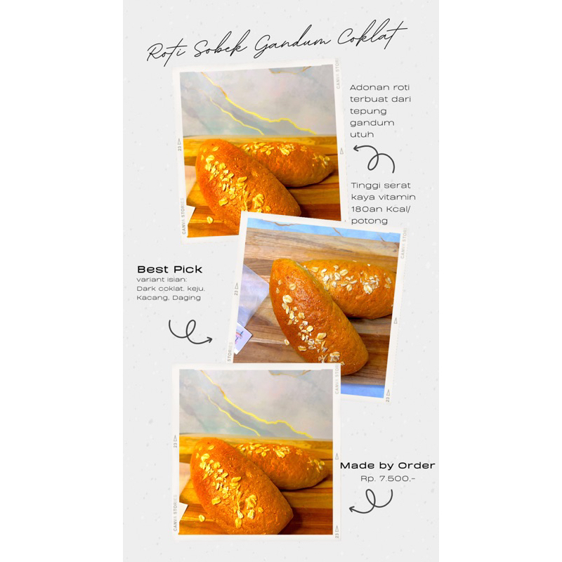 Jual Roti Bun Gandum Roti Gandum bite Roti Gandum Aneka Rasa | Shopee ...