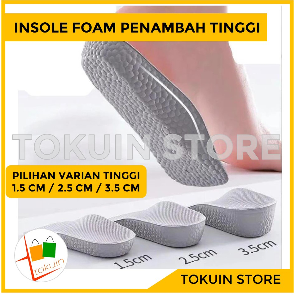 Jual Insole Sepatu Foam Alas Sol Sepatu Penambah Tinggi Peninggi Badan ...