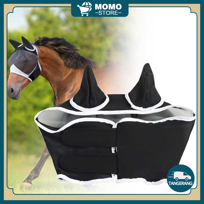 Jual topeng kuda pacu / Topeng Kuda Kedok / Horse Fly Mask with Ears ...