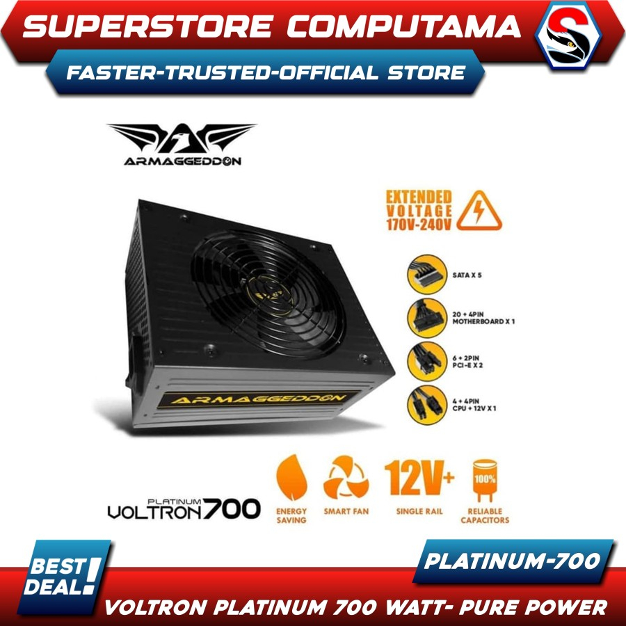 Jual Armaggeddon Voltron Platinum 700 Watt - Power Supply PSU | Shopee Indonesia