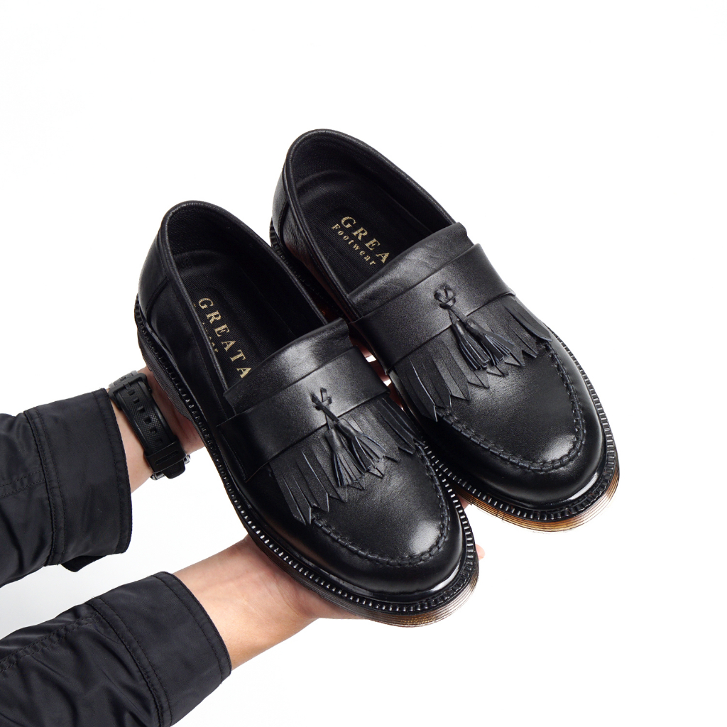 Jual EMPIRE BLACK |MNM x Greata| Sepatu Loafers Pria Docmart Formal ...