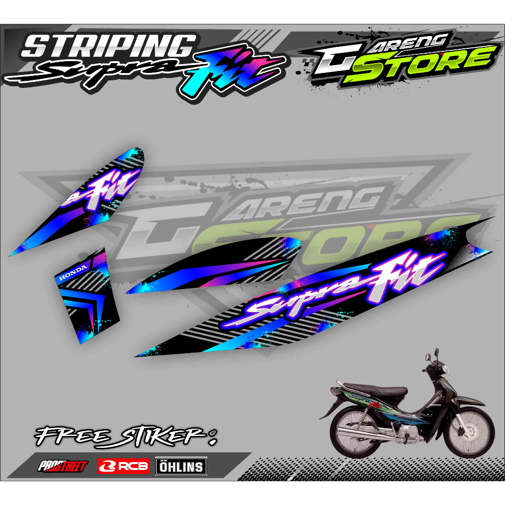 Jual STRIPING VARIASI HONDA SUPRA FIT OLD / STICKER LIST VARIASI SUPRA ...