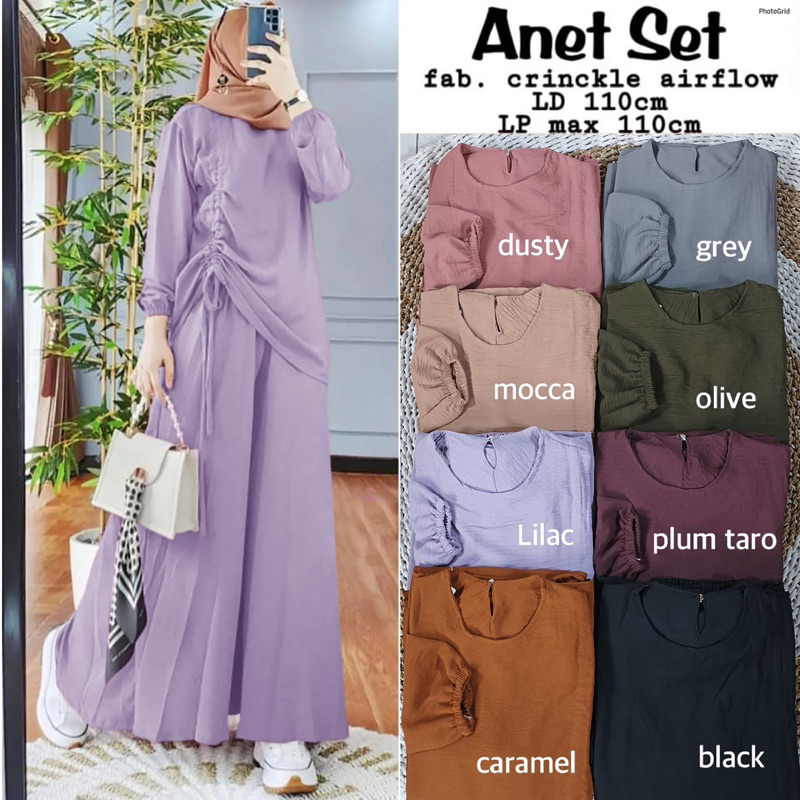Jual Anet Set - SetCel One Set Kulot Crinkle Premium Terbaru Setelan ...