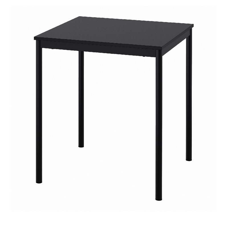 Jual sandsberg meja hitam 67x67 cm, meja kerja hitam, meja belajar ...