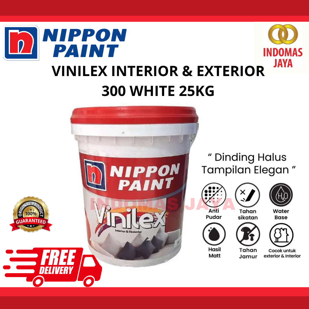 Jual Cat Tembok Vinilex / Cat Ekterior dan Cat Interior 25 KG White 300 ...