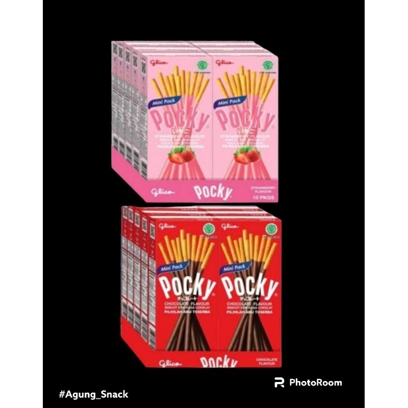 Jual Glico | Pocky Chocolate & Strawberry | 1Pack Isi 10 box @21gram ...