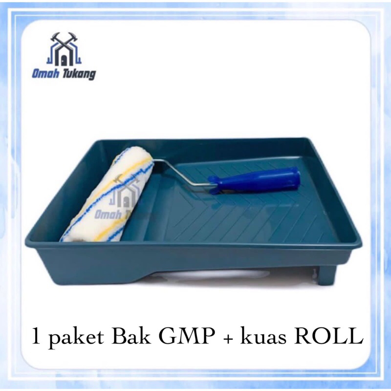 Jual 1 SET BAK CAT GMP + KUAS ROLL BAGUS DAN AWET | Shopee Indonesia