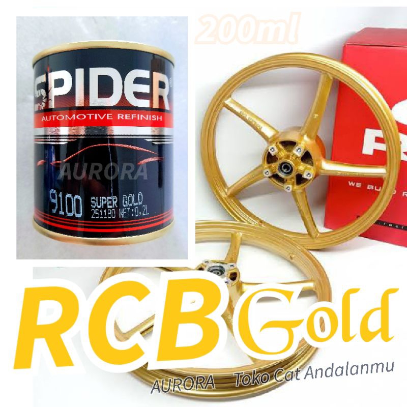 Jual Cat RCB Gold Spider Super Gold Kuning Emas Metalik | Shopee Indonesia