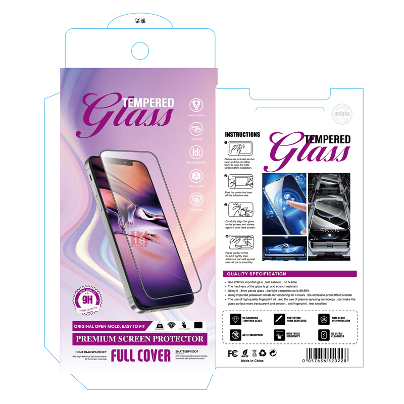Jual Packingan Tempered Glass 10 dan 1 Box 17.2*8.7cm 5D 6D 9D 11D Mika ...