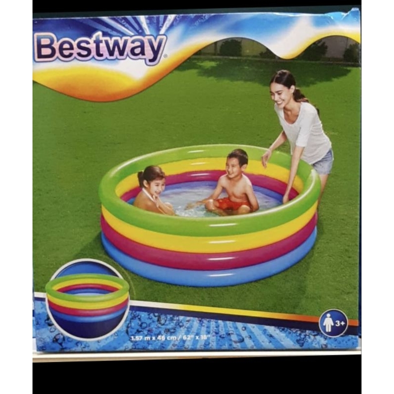 Jual Bestway Rainbow Summer 4 Ring Pool 157cm Kolam Bak Balon Mandi ...