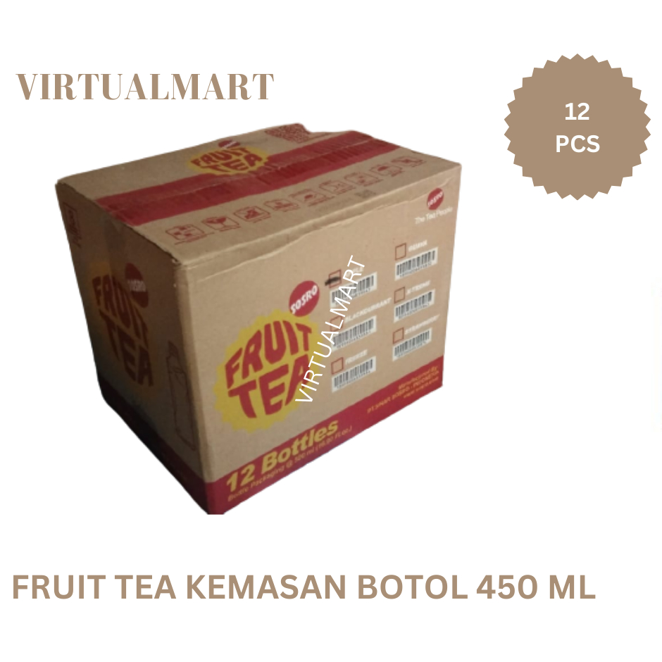 Jual Fruit Tea Kemasan Botol 450 Ml Perkarton Isi 12 Botol | Shopee ...