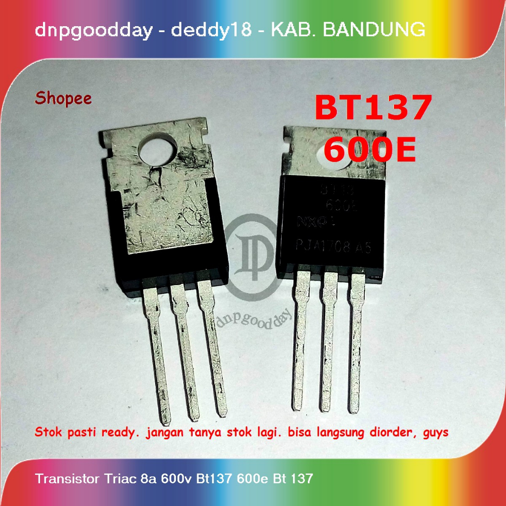 Jual Transistor Triac 8a 600v Bt137 600e Bt 137 | Shopee Indonesia