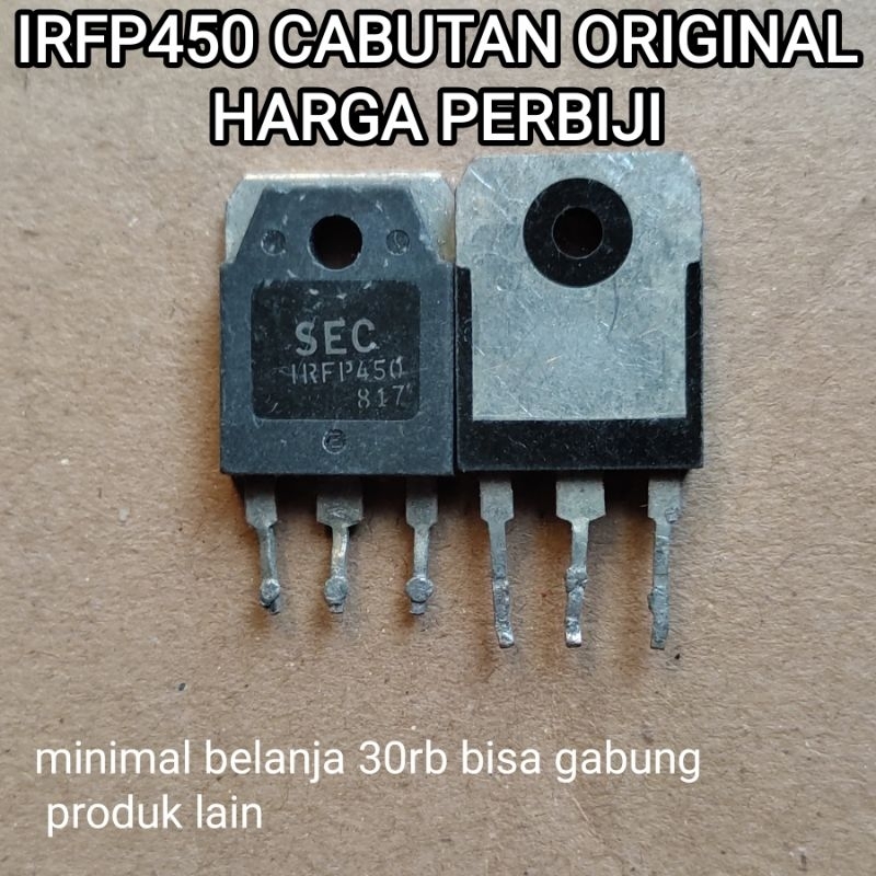 Jual MOSFET FET IRFP450 IRFP 450 BEKAS CABUTAN ORIGINAL | Shopee Indonesia