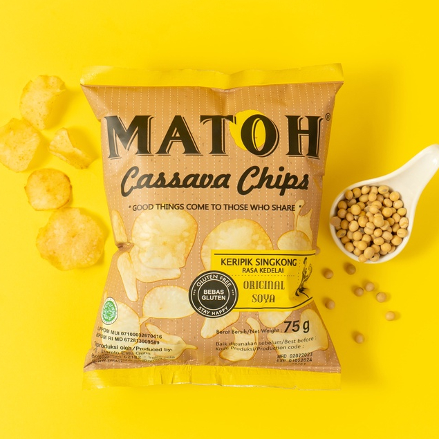 Jual MATOH Cassava Chips Flavor Original Soya 75gr | Shopee Indonesia