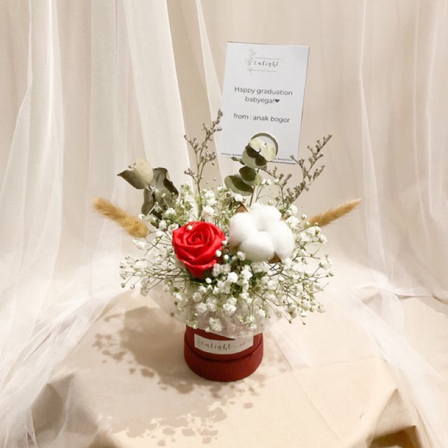 Jual Box Bunga Mini Flower Box Bunga Kering Dried Flower Tahan Lama ...