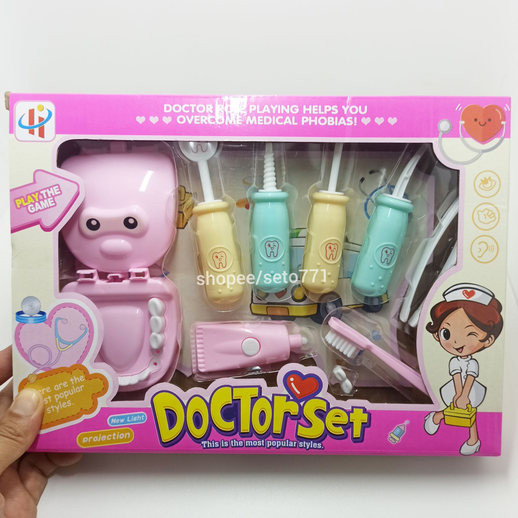Jual No. 678B Mainan Dokter Gigi Set Role Playing Dokter pekerjaan | Shopee Indonesia