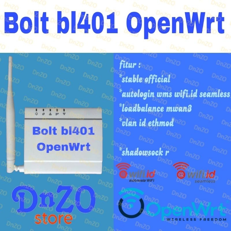 Jual bl401 openwrt loadbalance autologin wms wifi.id seamless bolt ...