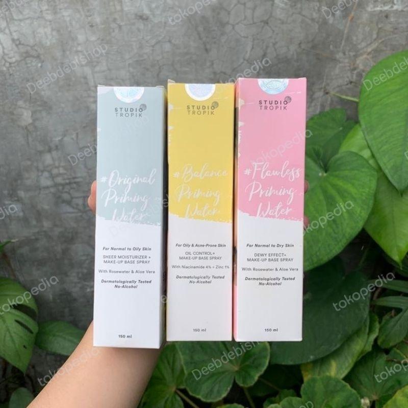 Jual Studio Tropik Flawless/Daily/Balance/Original Priming Water 150ml / BB size 30ml | Shopee ...