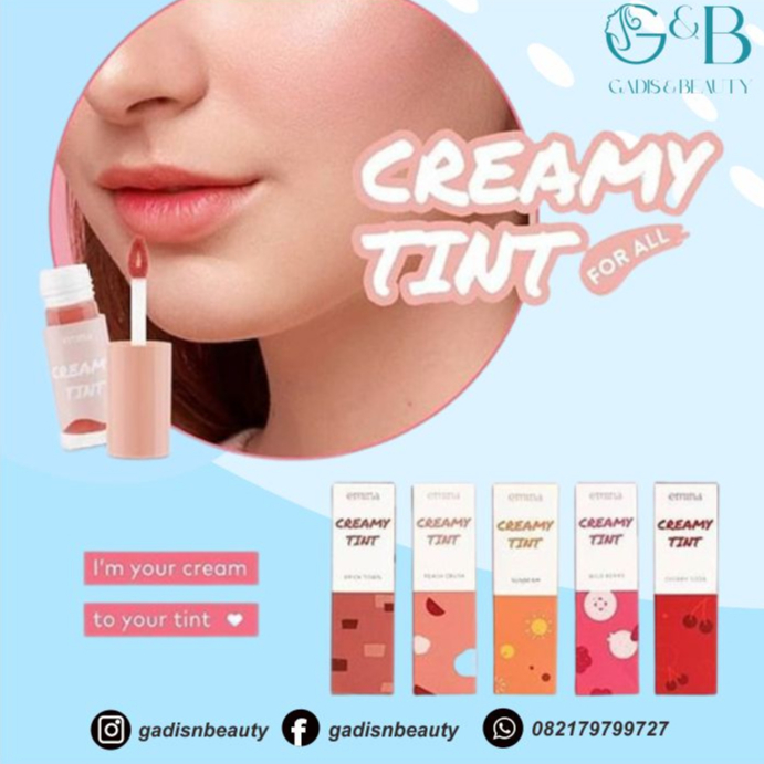 Jual LIPTIN EMINA CREAMY TINT 3,6 GR-CREAMY TINT-BRICK TOWN-PEACH CRUSH ...
