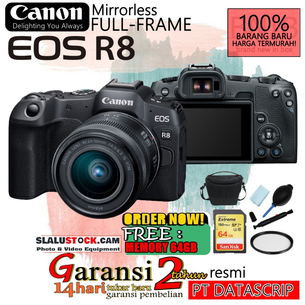 Jual Canon EOS R8 Kit RF 24-50mm f4.5-6.3 IS STM EOS R 8 24-50 mm resmi ...