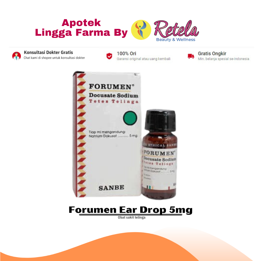Jual FORUMEN EAR DROPS 1 BOTOL 10ML | Shopee Indonesia