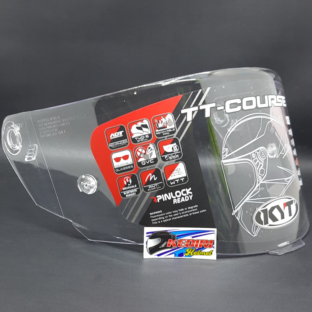 Jual Visor Kaca KYT TT COURSE Ori Bening Clear Original | Shopee Indonesia