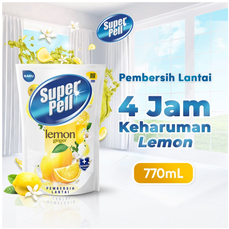 Jual SUPERPELL SUPER PEL SABUN PERMBERSIH LANTAI APPLE LEMON ROSE ...