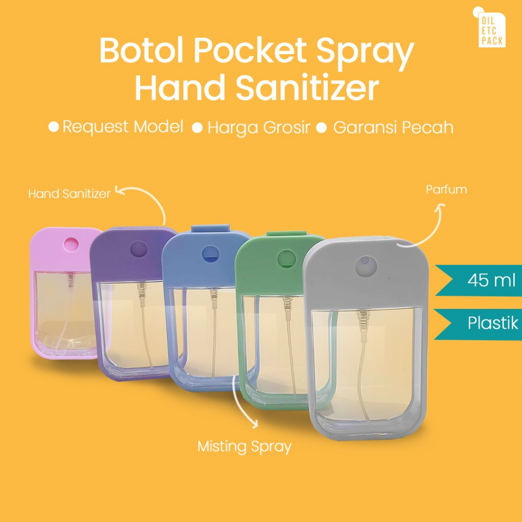 Jual Botol Pocket Spray Hand Sanitizer 45 ML / Wadah Kosong isi Ulang ...