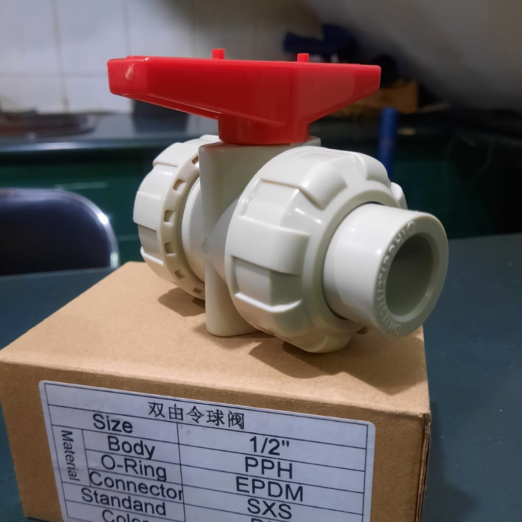 Jual Watermur | Ball Valve | True Union Ball Valve PPH PPR DN 15 EPDM ...