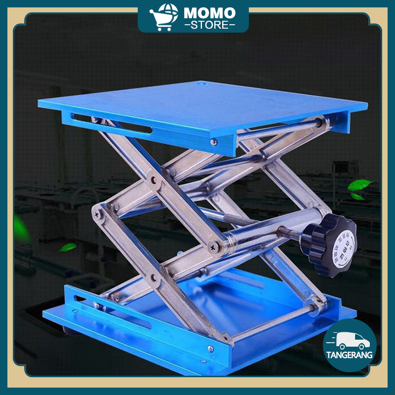 Jual Aluminum alloy Mini Lab Lift Lifting Platforms Jack Scissor Stand ...