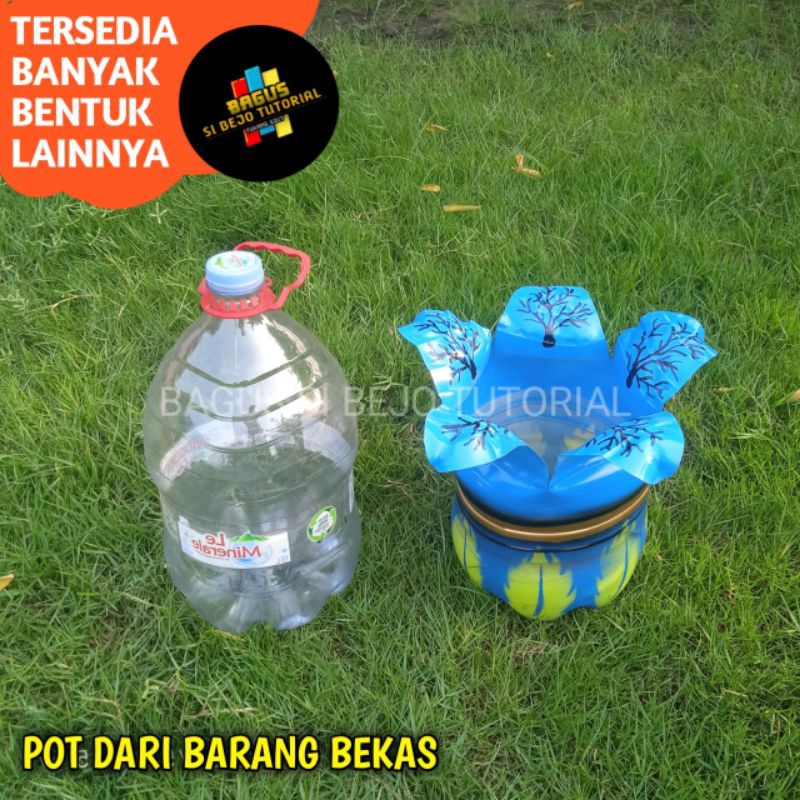 Jual POT GALON LE MINERAL BENTUK BUNGA PRAKARYA DARI BARANG BEKAS ...