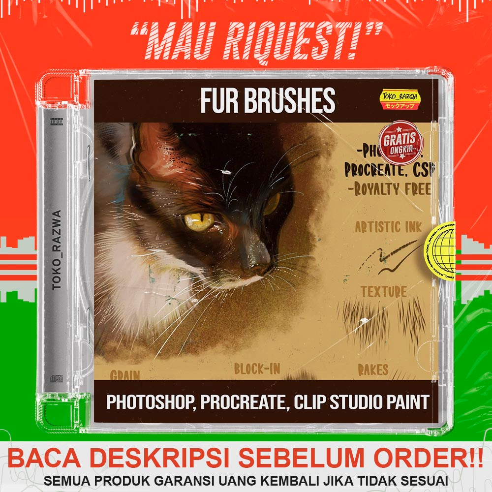 Jual Photoshop, Procreate, Clip Studio Paint - Fur Brushes - 310523 ...