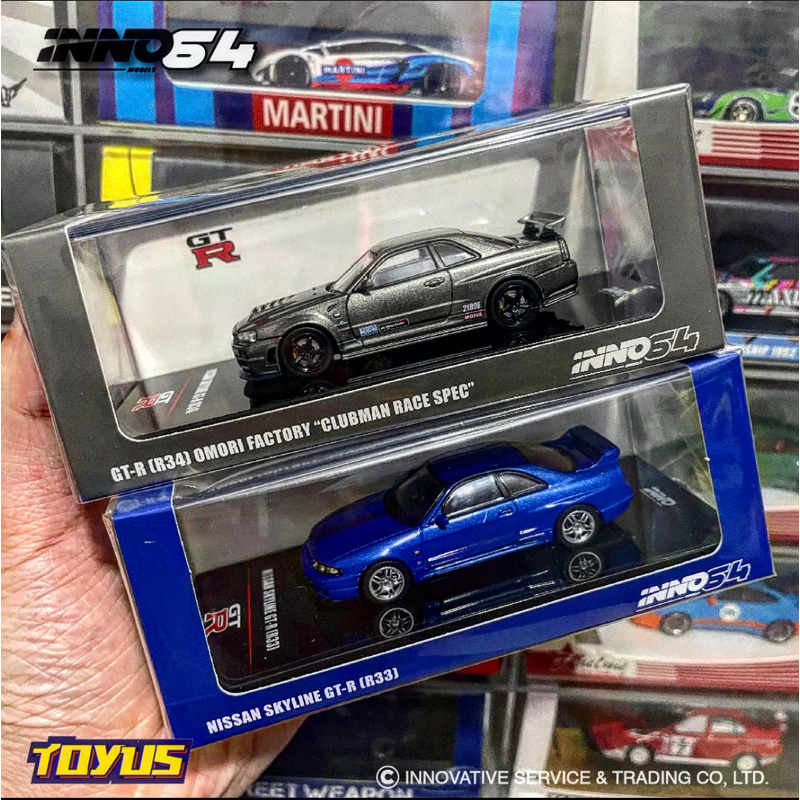 Jual Inno64 Inno - SET OF 2 R34 OMORI CLUBMAN AND R33 NISMO BLUE ...